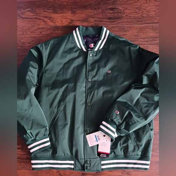 Champion | Jackets & Coats | Champion Forest Green Varsity Jacket ...